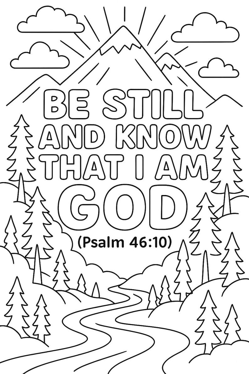 Christian Coloring Pages: Bible Verse Printable Sheets (PDF Download ...