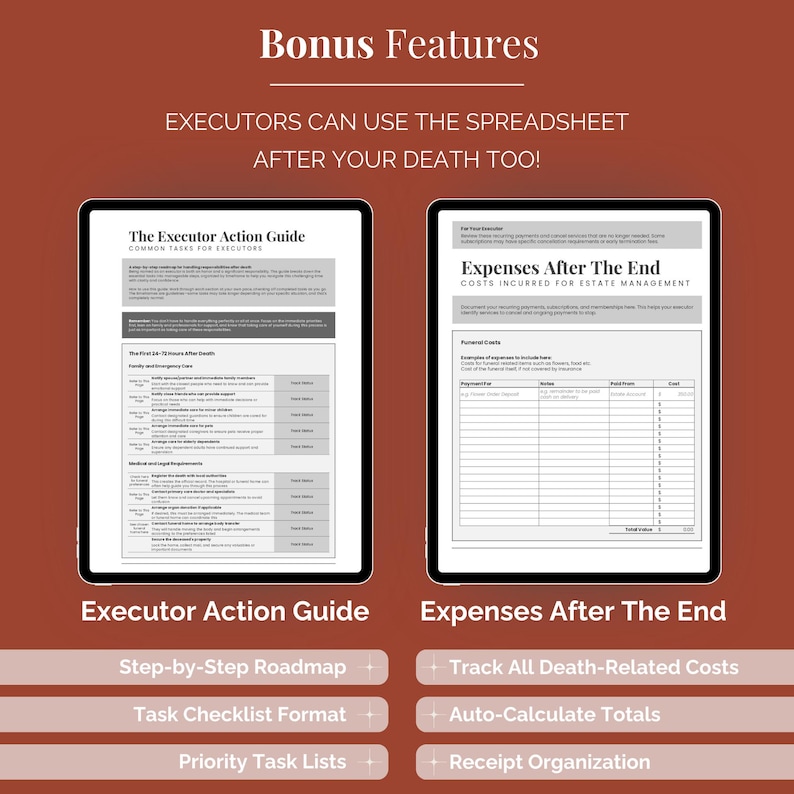 End of Life Planner: Google Sheets Estate Organizer (digital Download) - Etsy
