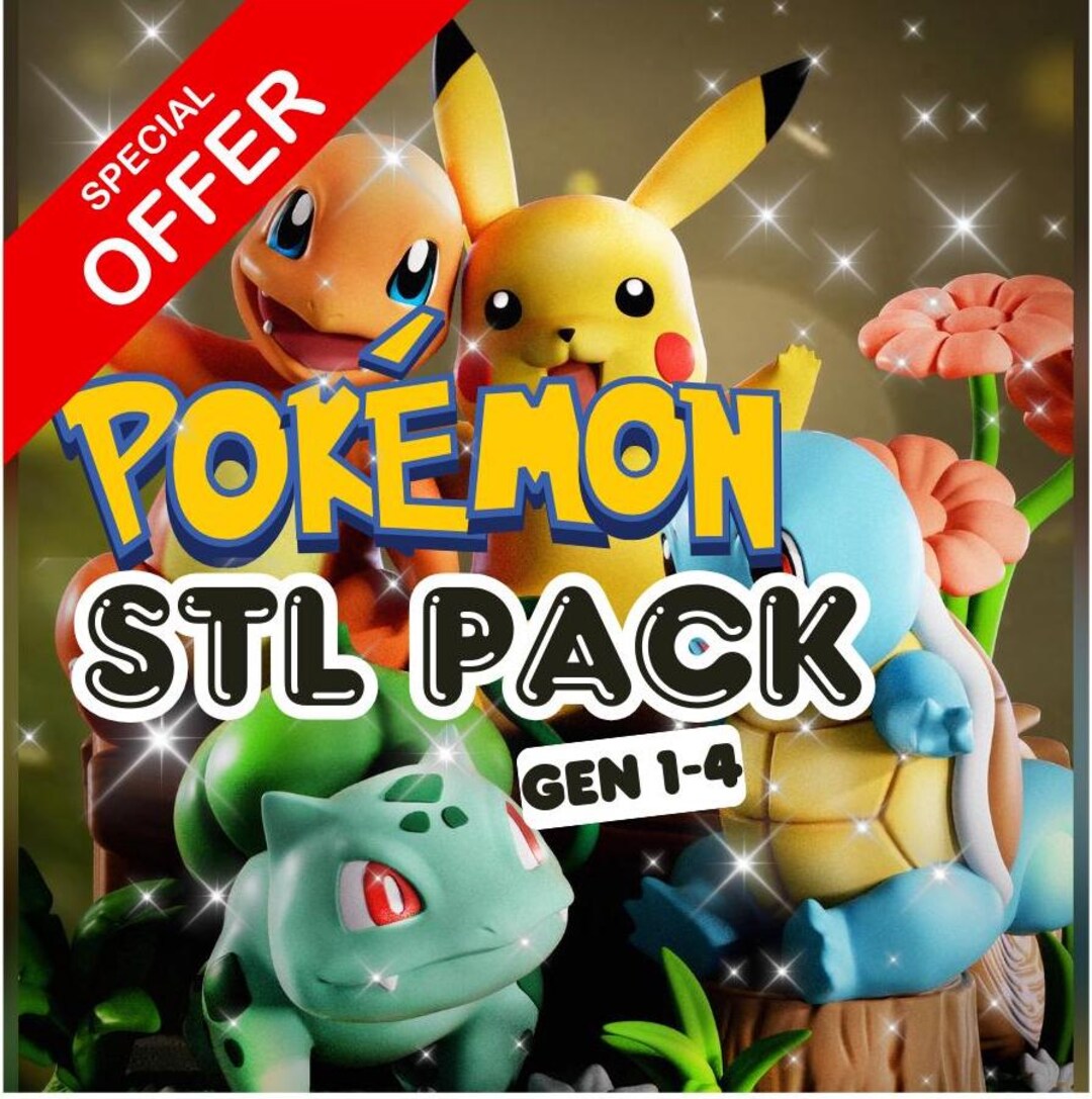493 Pokemon STL 3D File Bundle Pack 3D Printed Pokemon File - Pokemon ...