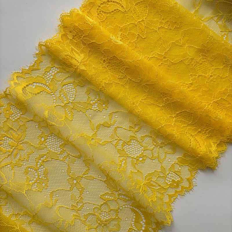 Yellow Lace Fabric - Etsy