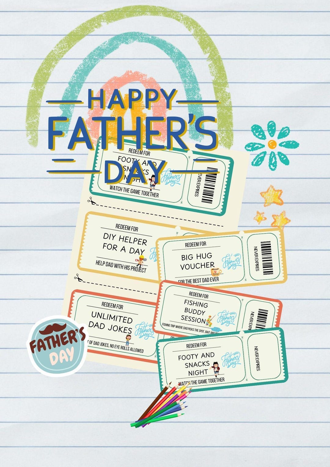 Father’s Day Coupon Book Printable – Meaningful & Funny Gift for Dad ...