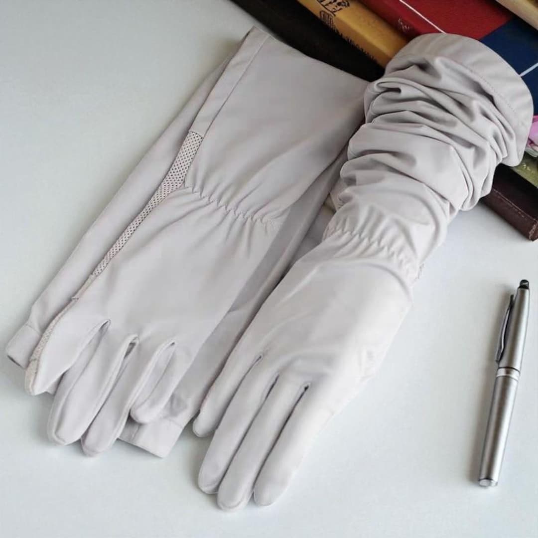 UV Protection Long Driving Gloves: Cooling Breathable Sun Sleeves - Etsy