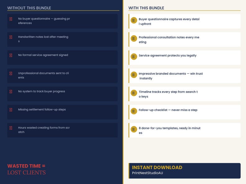 Real Estate Buyer Intake Forms Bundle | Questionnaire, Service ...