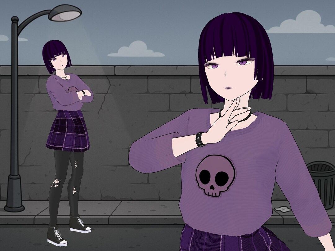 VTUBER Female 3d Model Ready to Use for Streaming With Many Facial ...