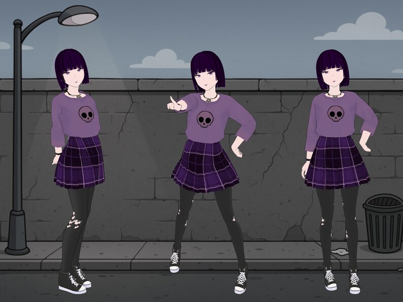 VTUBER Female 3d Model Ready to Use for Streaming With Many Facial ...
