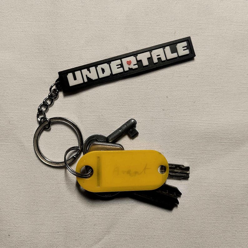 Undertale 3D Keychain – Undertale Logo – Gaming Phone Charm – Fan Game ...