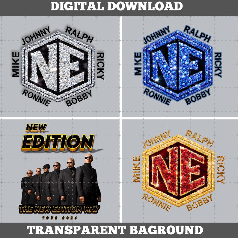 4 PNG FILE the New Edition Way Tour 2026 Concert Digital File Instan ...