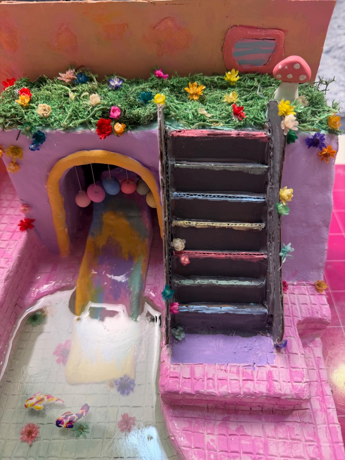 Dreamcore Pool Diorama – Handmade Miniature Pastel Pool Scene With ...