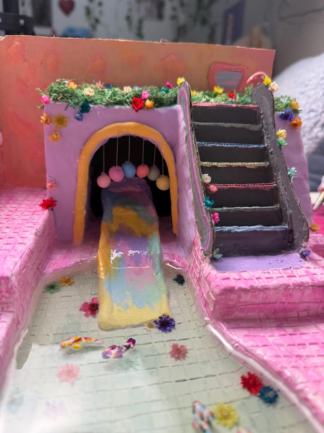 Dreamcore Pool Diorama – Handmade Miniature Pastel Pool Scene With ...