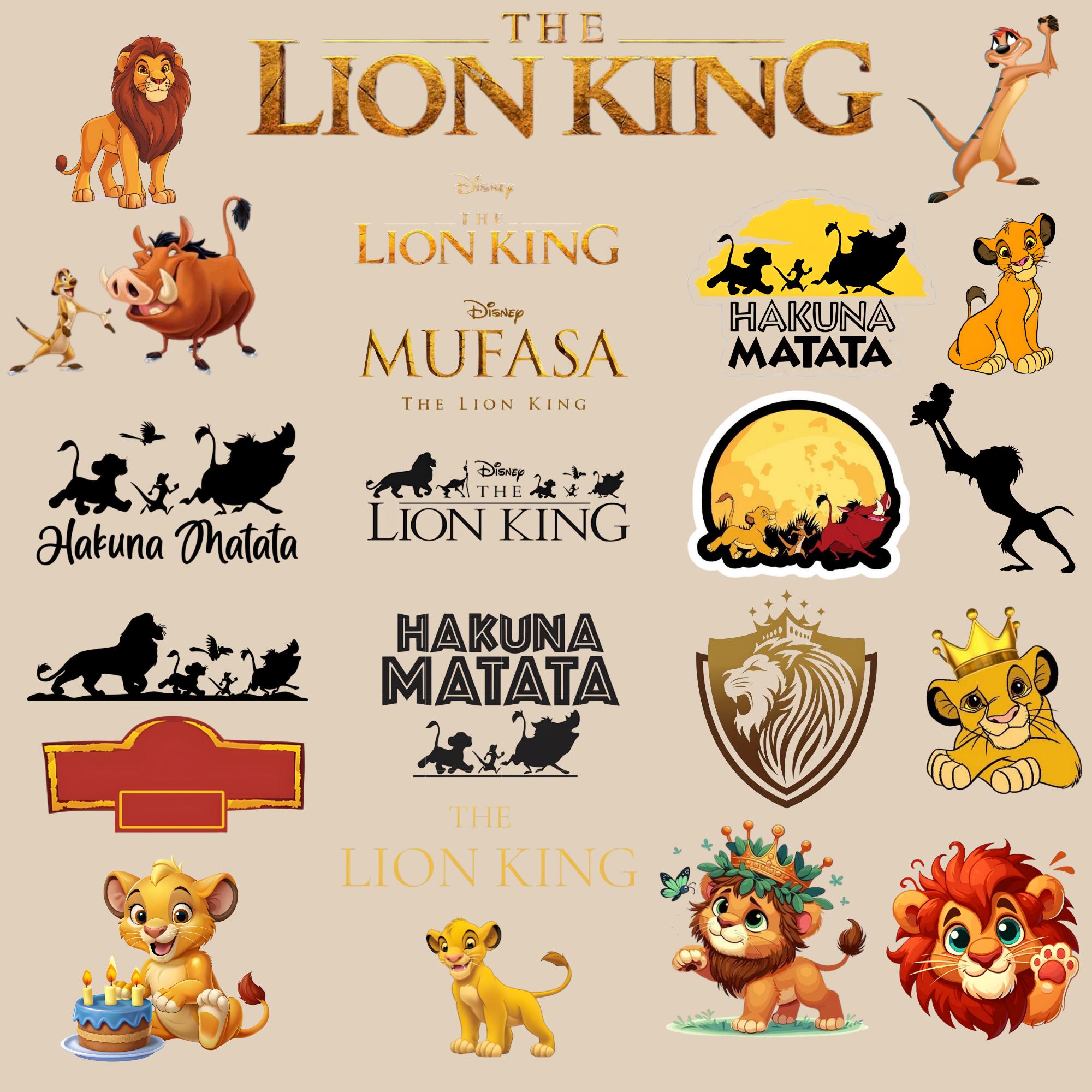 Lion King Clipart Bundle: Simba, Pumbaa & More (PNG Digital Download ...