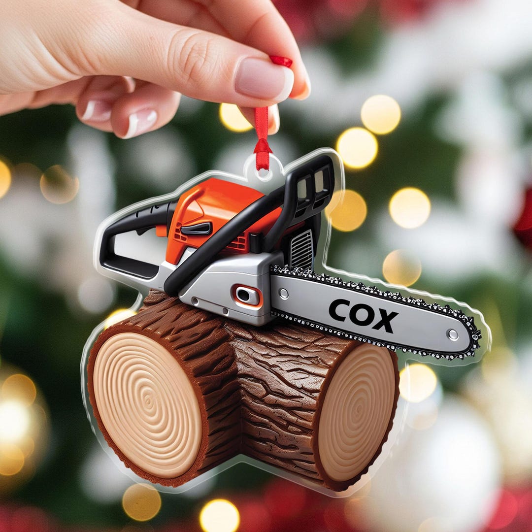 Personalized Chainsaw Ornament – Custom Name Logger & Lumberjack ...