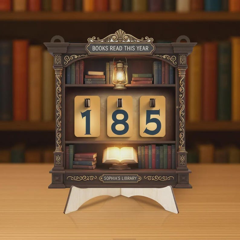 Personalized Books Read This Year Counter – Custom Library Reading ...