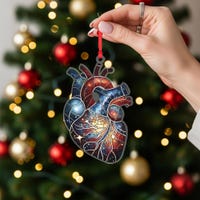 Anatomical Heart Christmas Ornament, Funny Cardiologist Cardiac Nurse ...