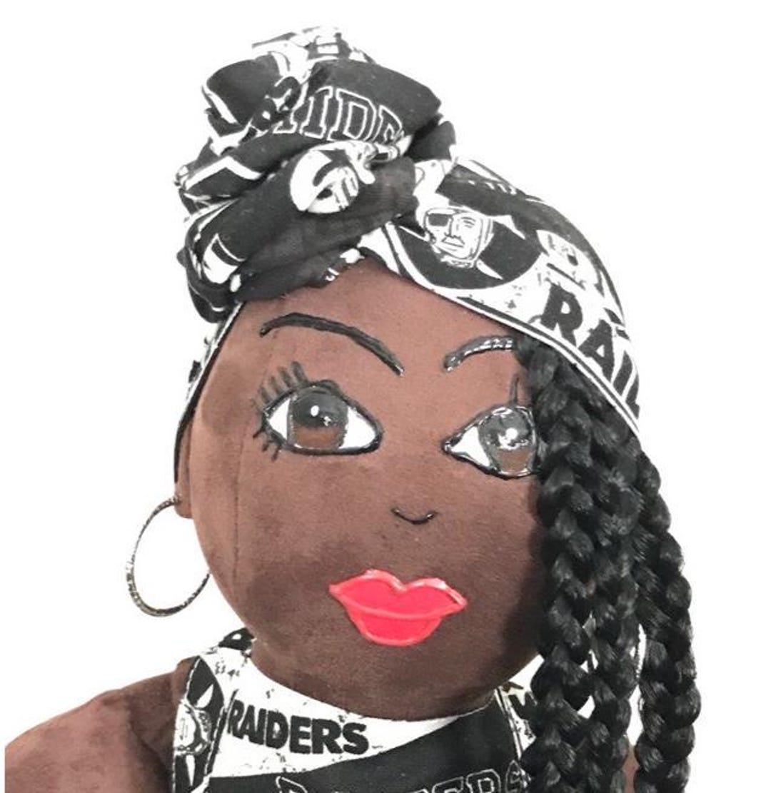 Handmade 15” Las Vegas Raiders Doll - Unique Sports Fan Gift - Black ...