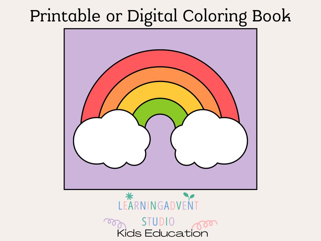 Rainbow Colors Learning Sheet: Kids Educational Activity (PDF Download ...