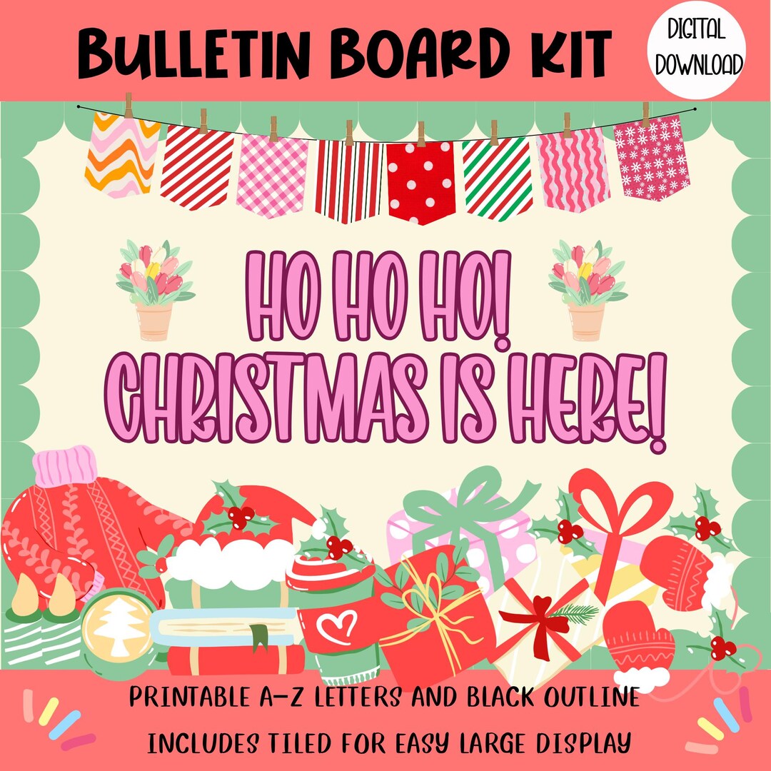 Christmas Bulletin Board Set | Holiday Classroom Decor (digital ...