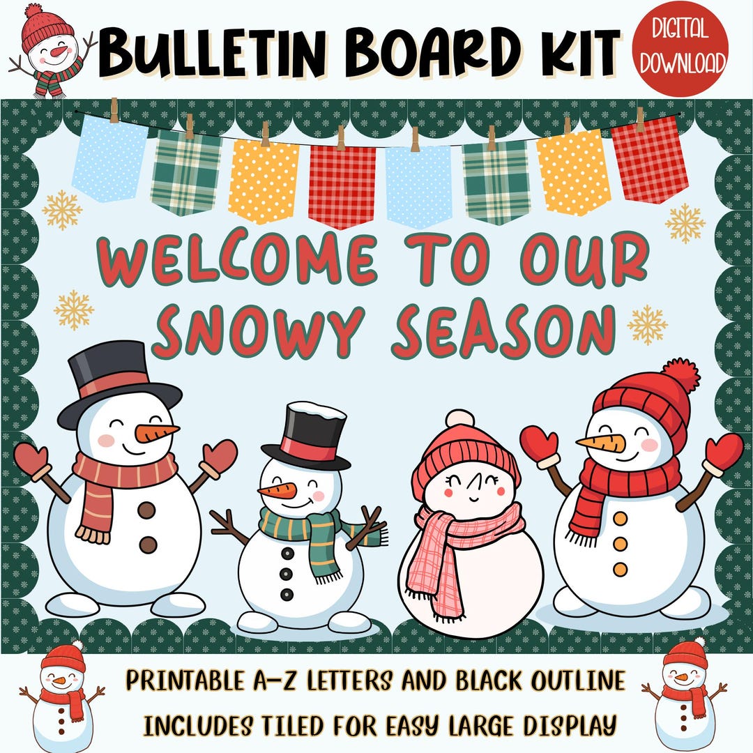 Winter Bulletin Board Kit | Snowman Classroom Decor | Welcome to Our ...