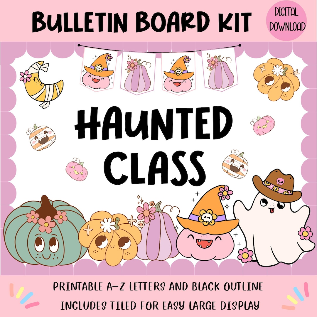 Halloween Bulletin Board Kit: Haunted Classroom Decor (digital Download ...