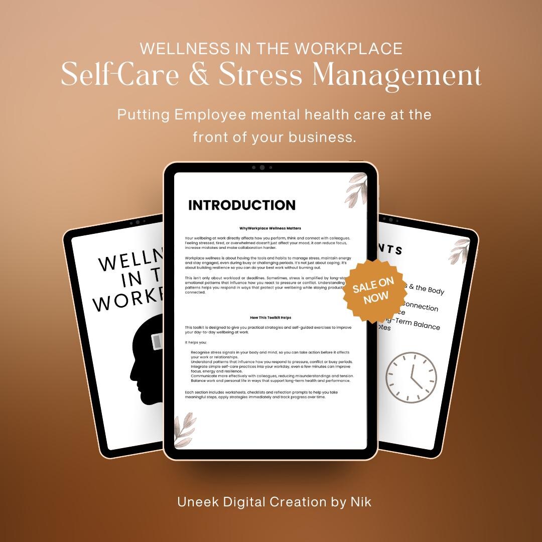 Workplace Wellness Toolkit | Self Care Stress Management Digital PDF ...
