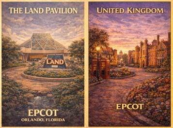 Disney Epcot Vintage Travel Posters, Set of 50 (digital Download) - Etsy