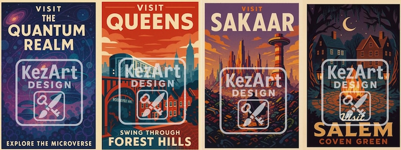Marvel Retro Location Posters, Set of 20 (digital Download) - Asgard ...