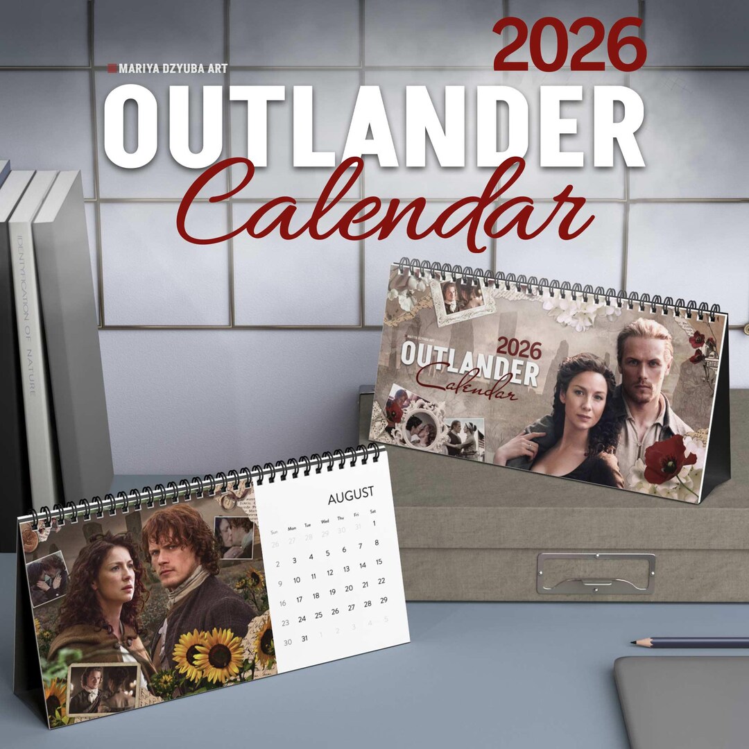 Outlander Inspired , 2026 Desktop Calendar, Claire and Jamie Fraser - Etsy