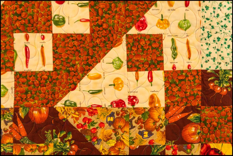 Vegetable Garden King/california King Size Quilt - Etsy