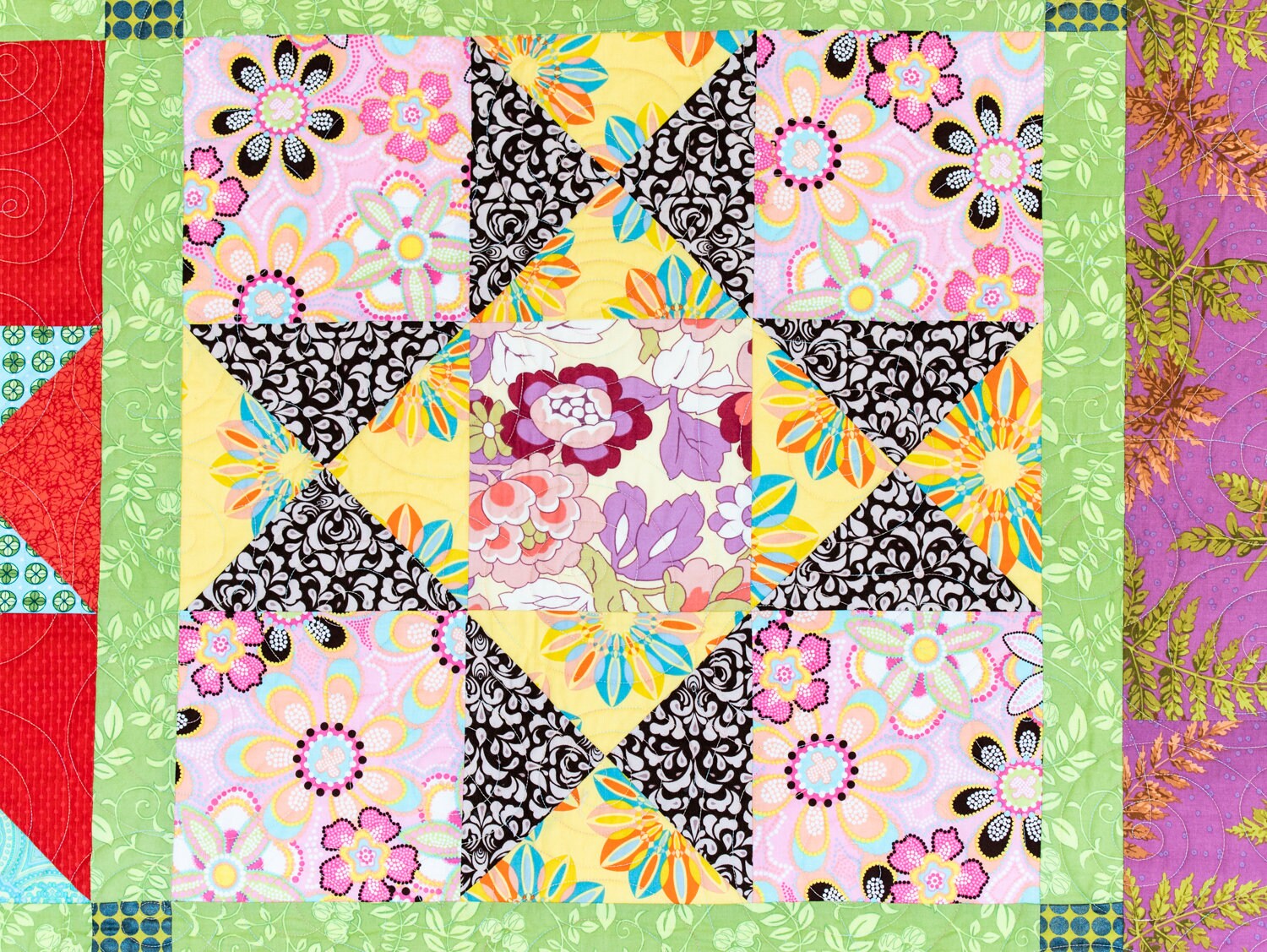 Chartreuse Among the Stars Queens Size Quilt - Etsy