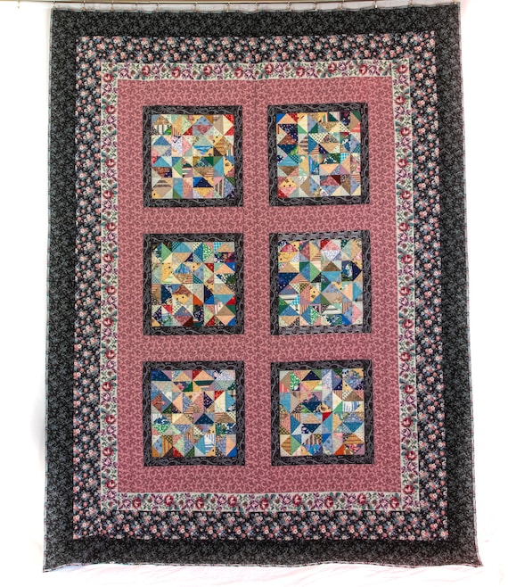 Victorian Flying Geese Queen Size Quilt - Etsy