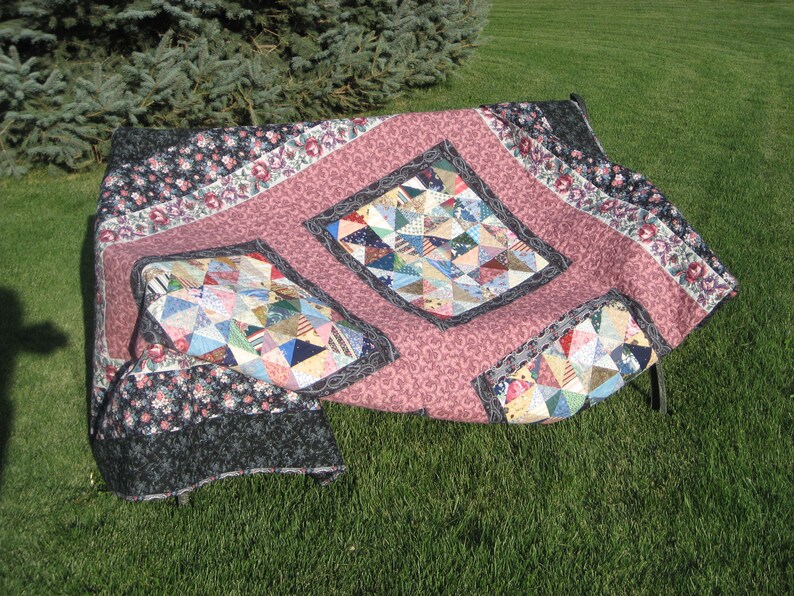 Victorian Flying Geese Queen Size Quilt - Etsy