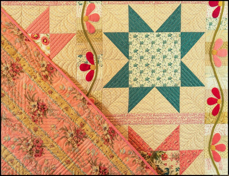 Vine Flowers Under Sequoia Stars California King Size Quilt - Etsy