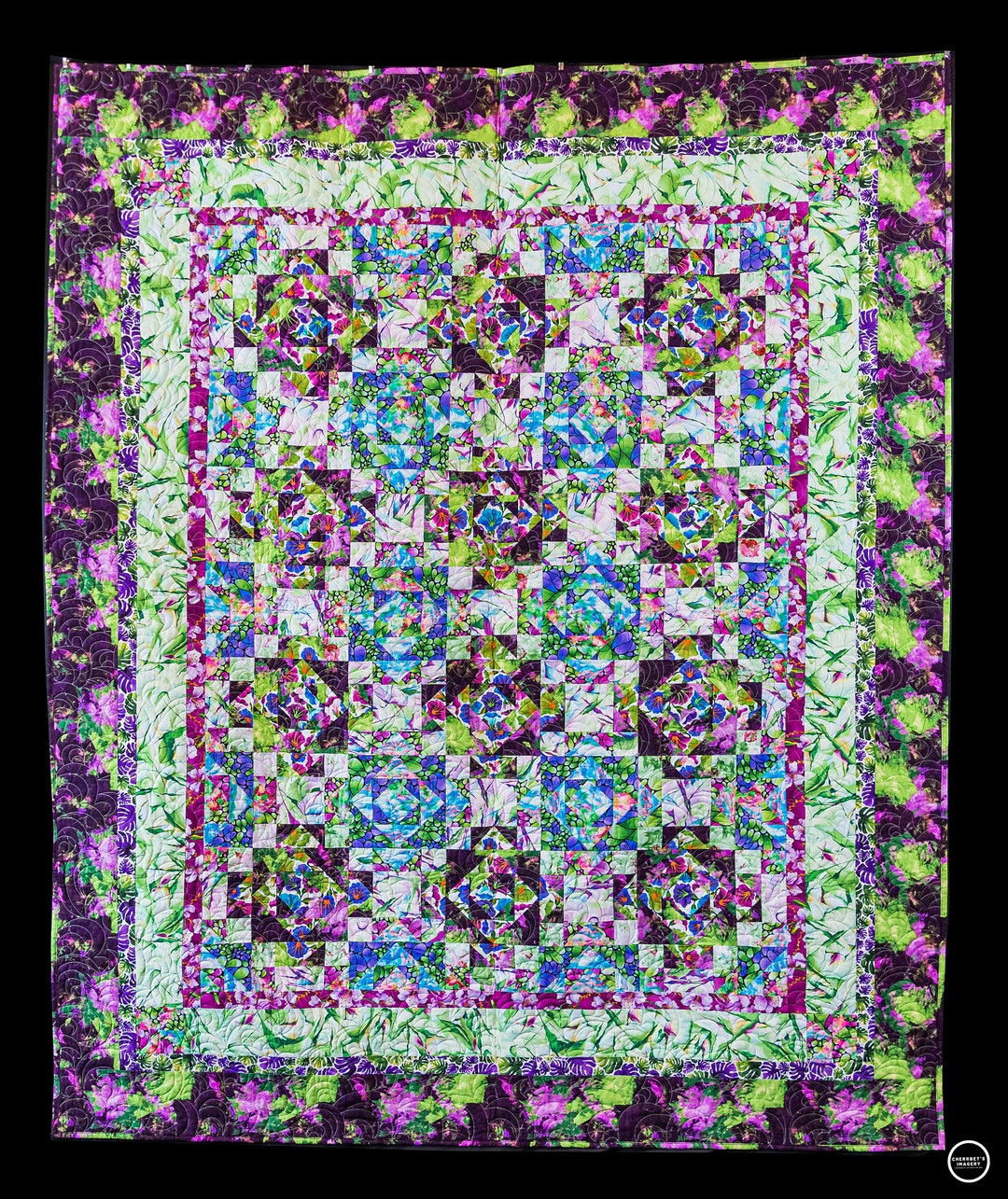Daylily Puzzle Twin Size Quilt - Etsy