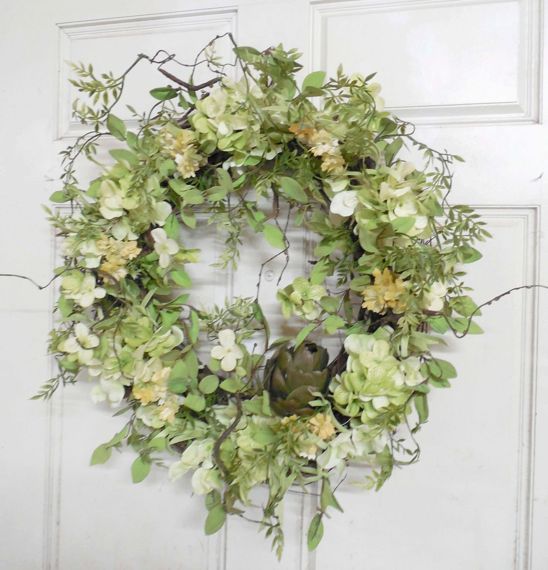 Greenery Wreath for Spring/summer to Be Enjoyed All Year, Spring Door ...