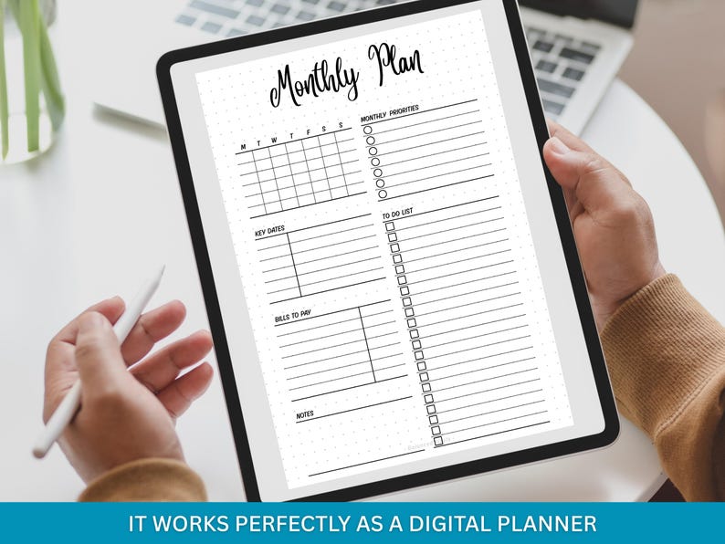 January Planner Bundle - Star Theme Printable - Undated Monthly ...