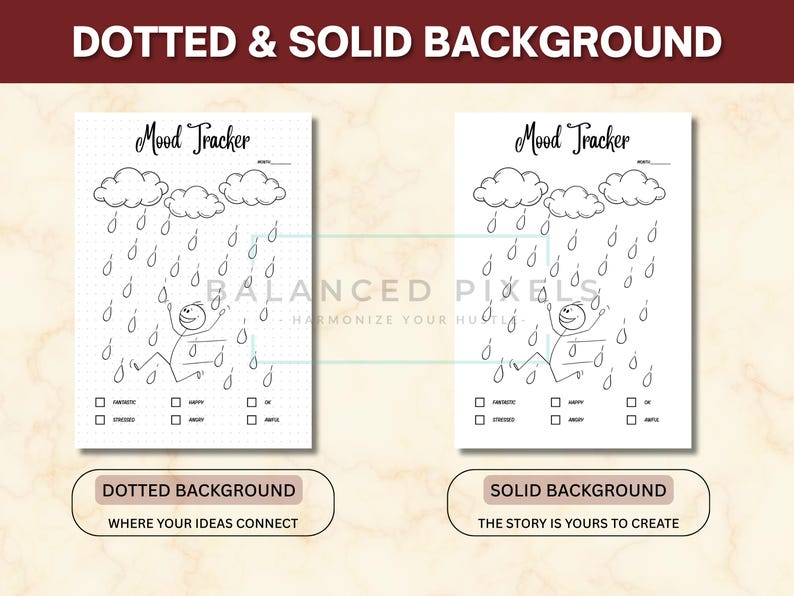 Rainy Day Mood Tracker | Printable Wellness Log | Weather Journal Page ...
