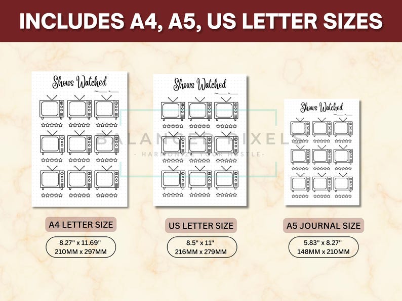 Weekly TV Show Tracker Printable: Series Log (digital Download) - Etsy