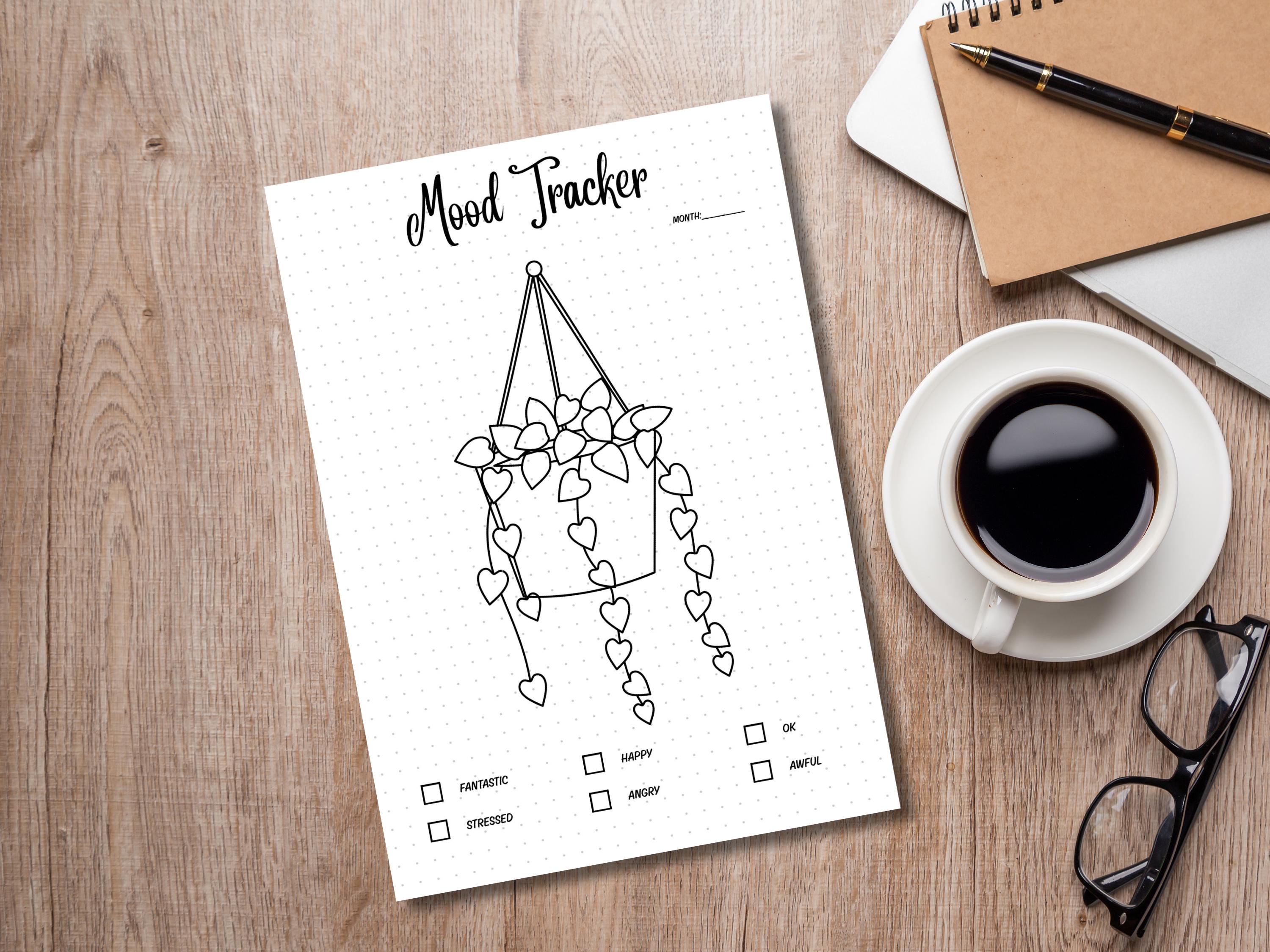 Plant Mood Tracker | Printable Hanging Plant Log | Botanical Wellness ...