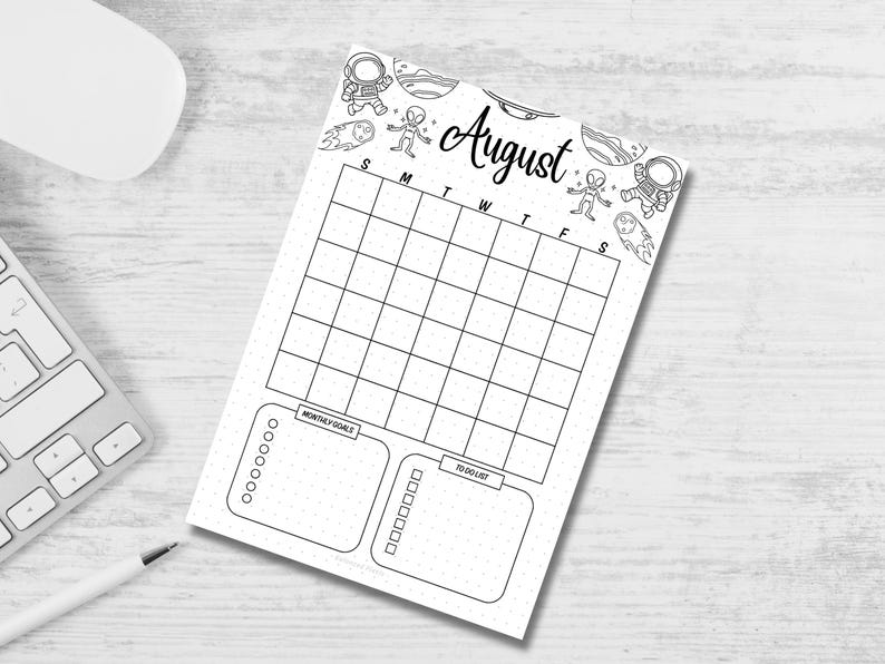 Monthly Planner Covers Calendar Bundle - Printable PDF 36 Themes ...