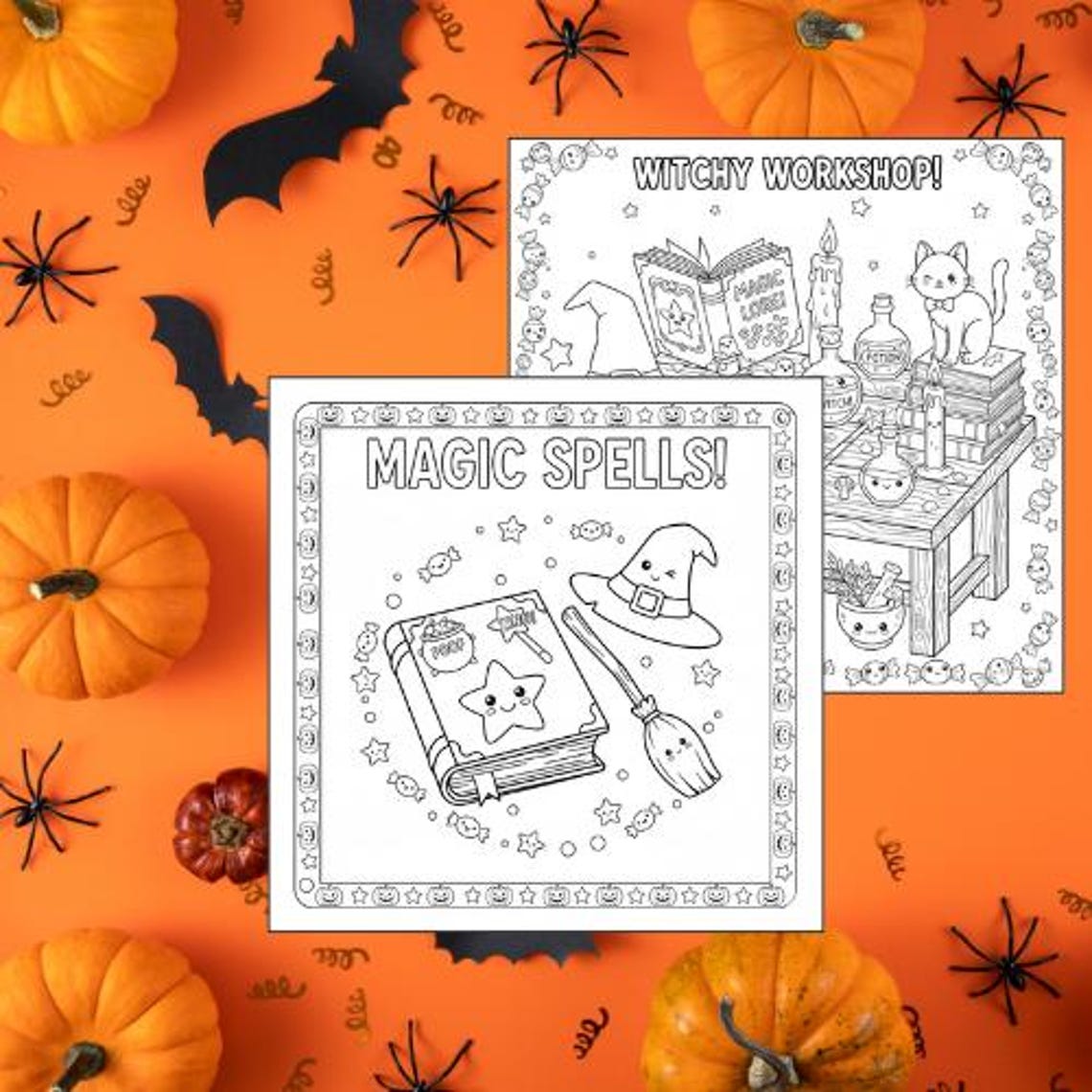 Halloween Coloring Pages for Kids ,halloween Coloring Sheets, Cozy ...