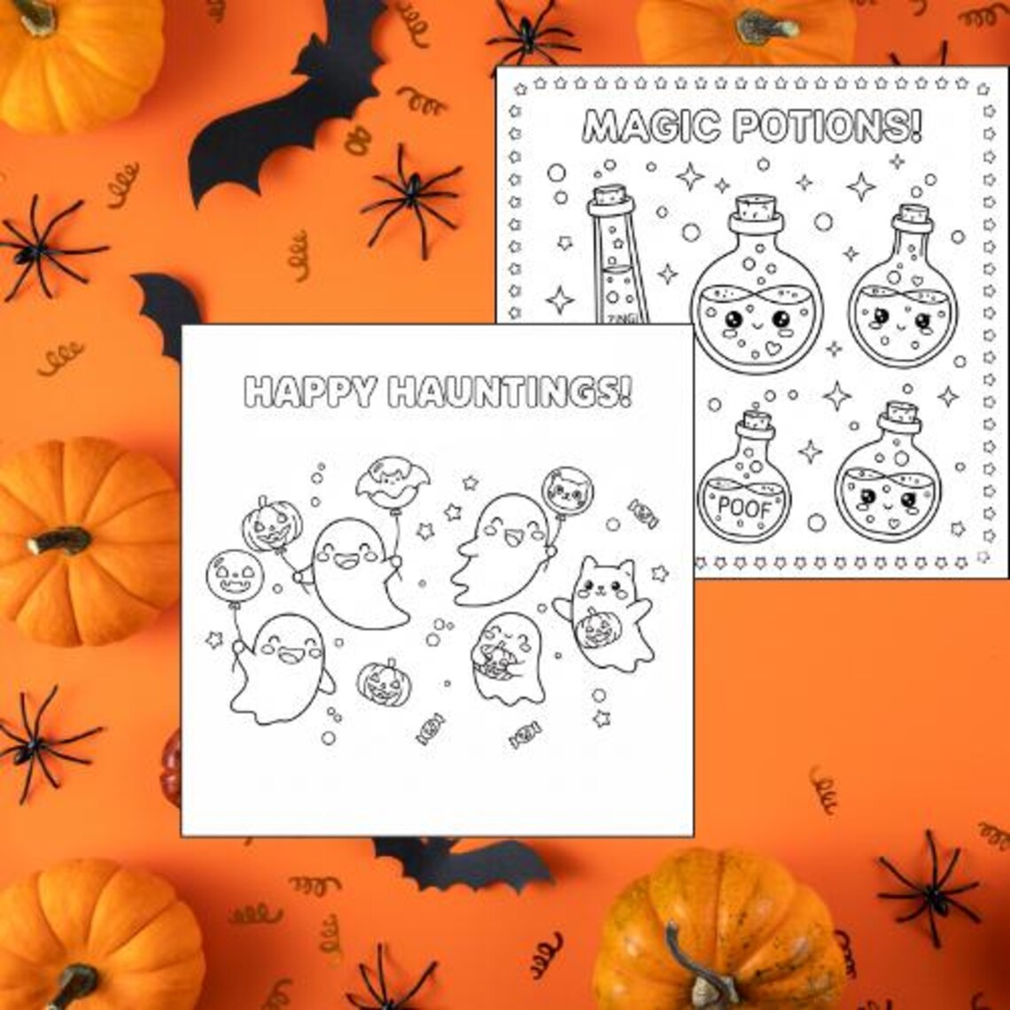 Halloween Coloring Pages for Kids ,halloween Coloring Sheets, Cozy ...