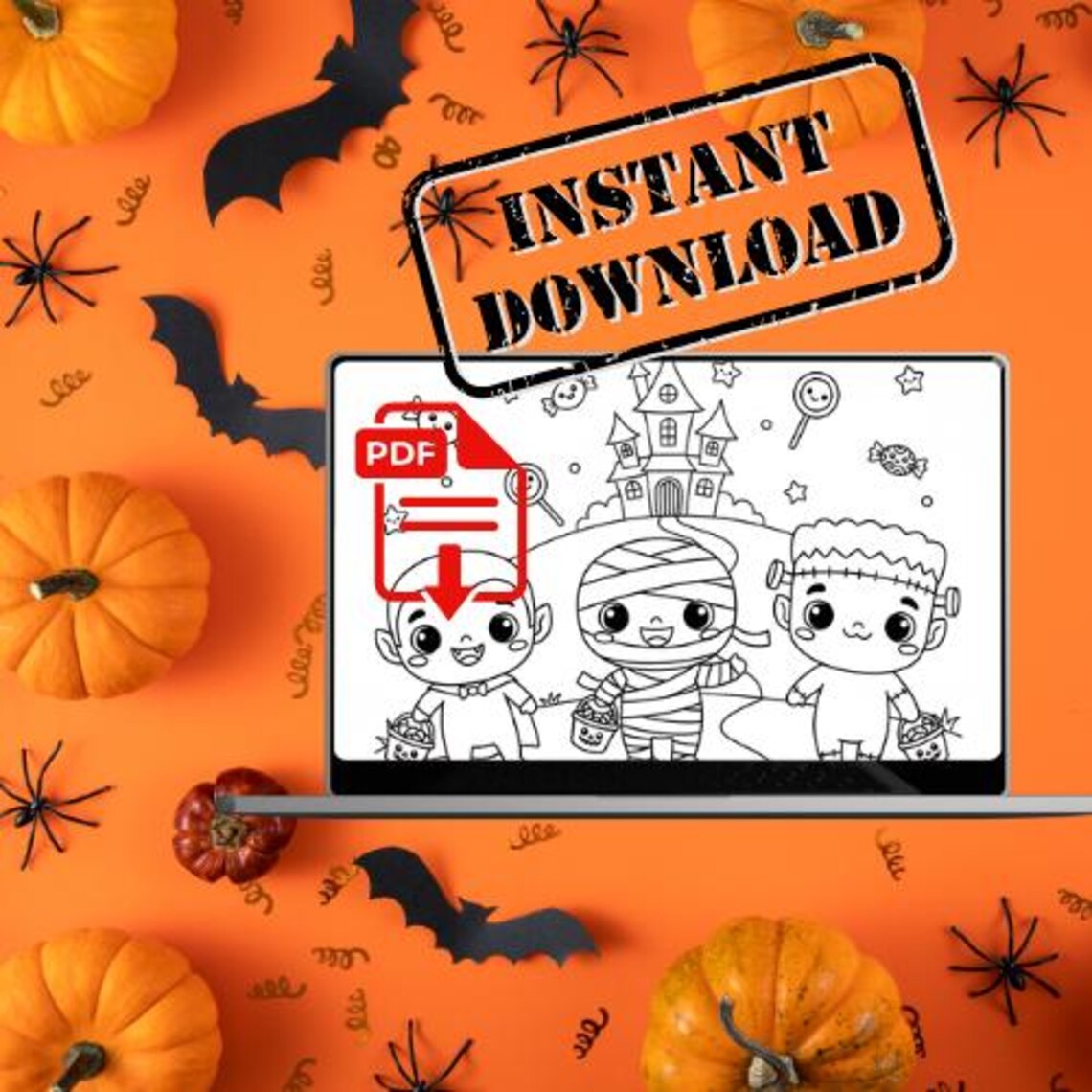 Halloween Coloring Pages for Kids ,halloween Coloring Sheets, Cozy ...