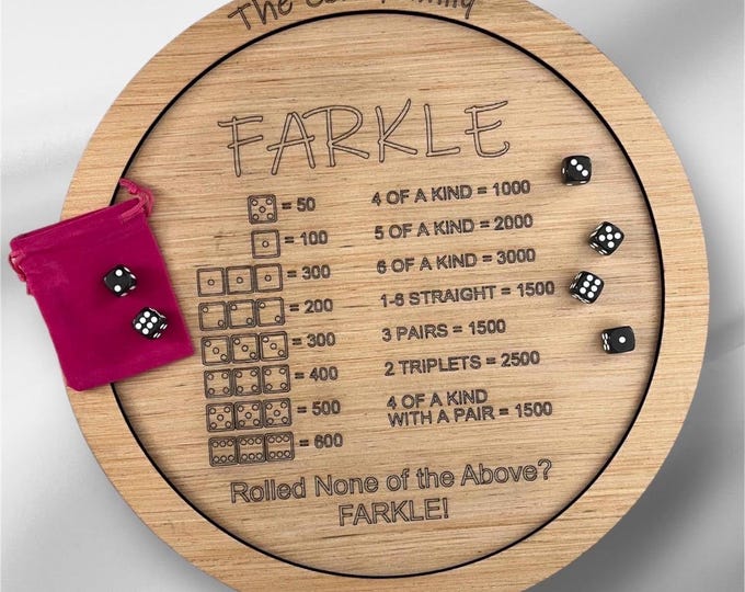 10000 Farkle Game Board - Etsy Canada