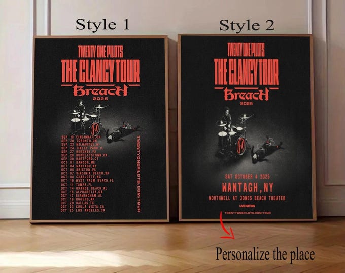Custom Twenty One Pilots the Clancy Tour Breach 2025 Poster - Etsy