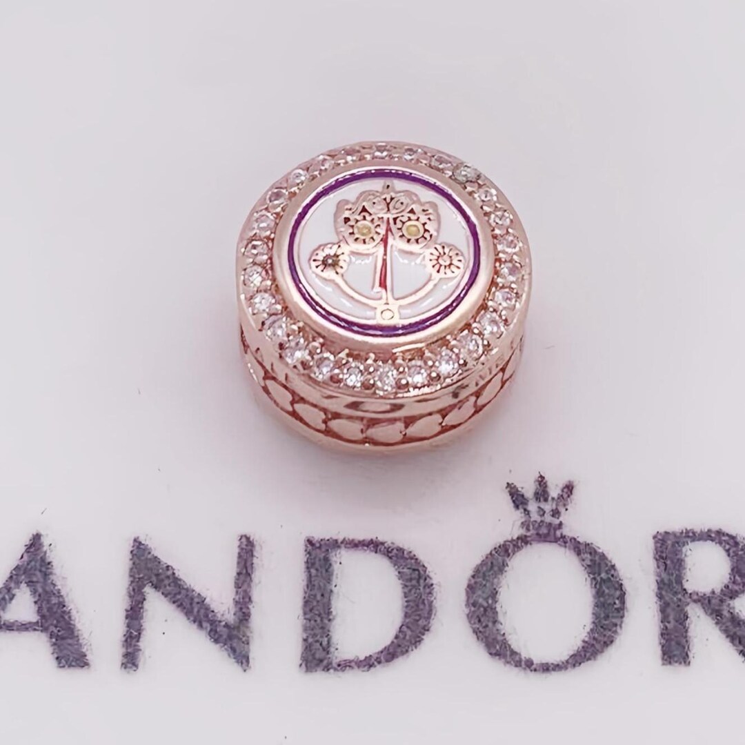 Pandora It's a Small World Hello Button Gold Rose-plated Exclusive ...