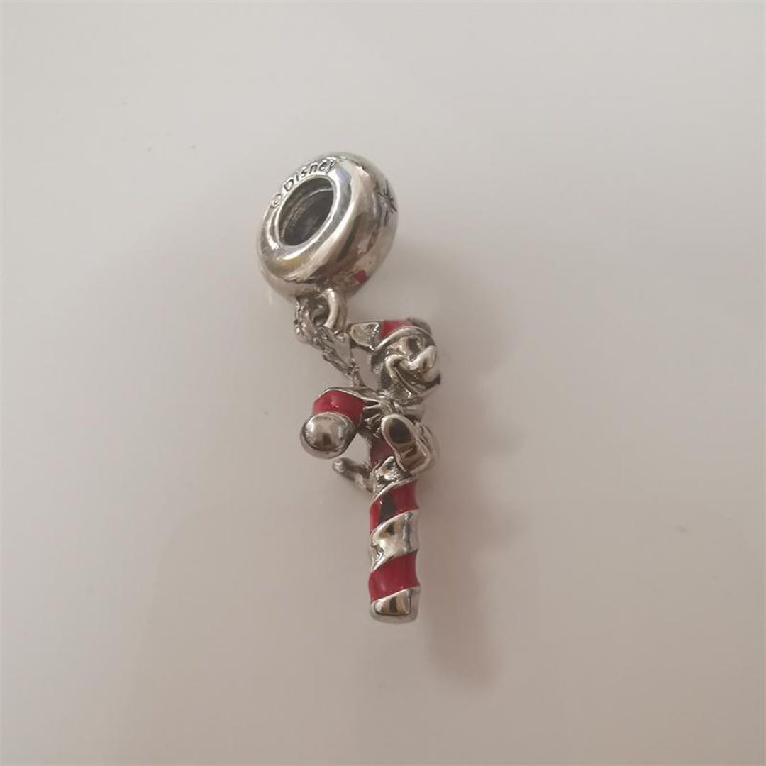 Pandora Mickey's Santa Candy Cane Charm - Etsy