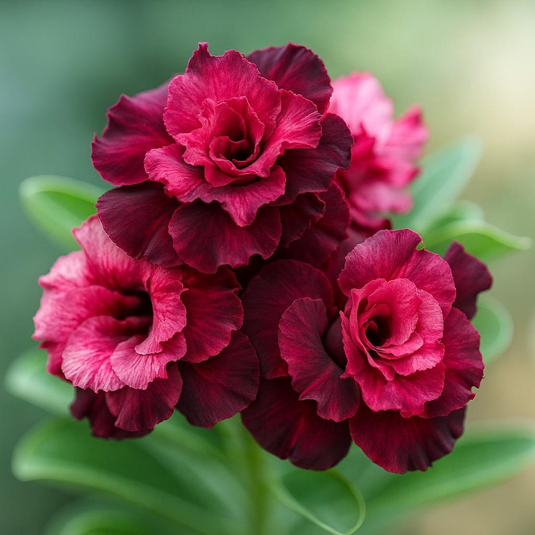 Magenta White Desert Rose 4 Seeds: Exotic Succulent Bonsai Plant - Etsy