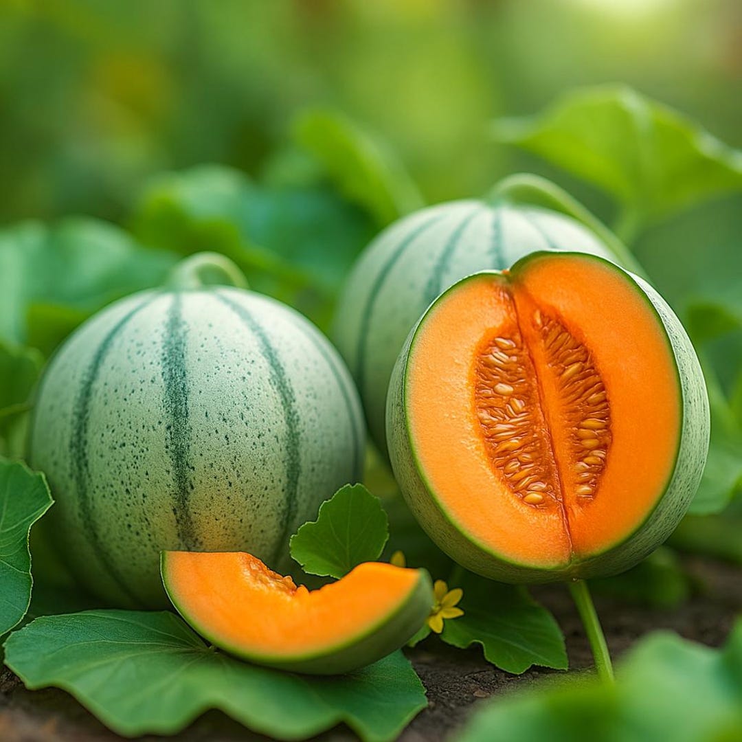 10 Charentais Melon Cantaloupe Seeds Non-gmo Organic Rare Hybrid Sweet ...