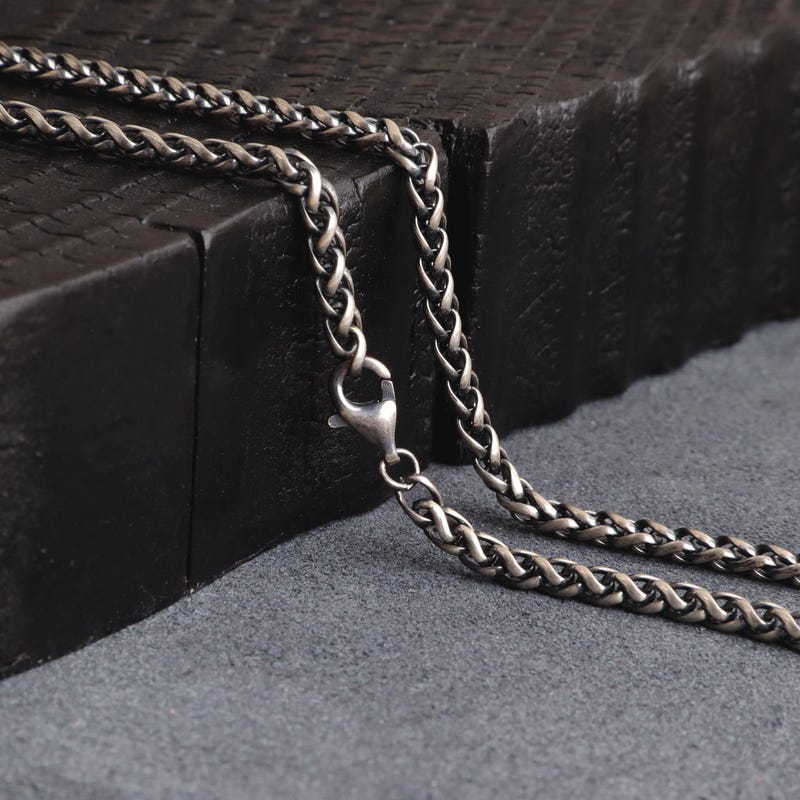 Silver Link Necklace - Etsy
