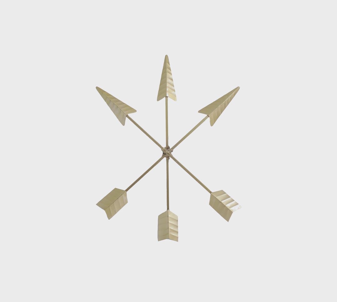 Urbane Hide | Gold Metal Starburst Wall Decor | Geometric Arrow Wall ...
