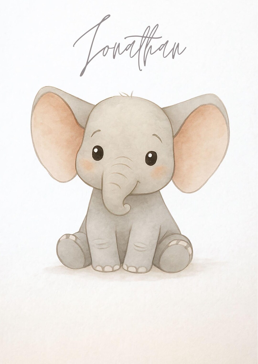Personalized Nursery Animal Print: Custom Baby Name Wall Art (digital ...